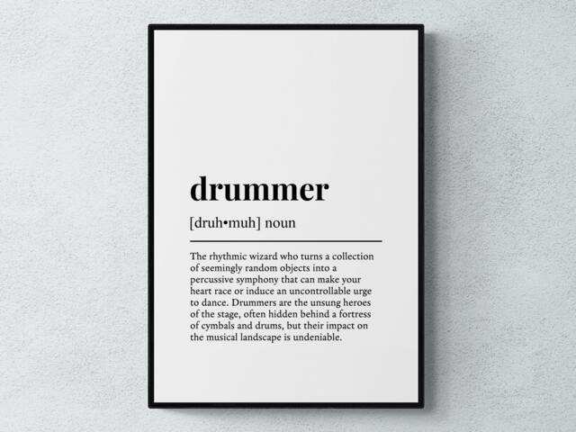 Drummer Funny Definition Hobby Gift Wall Art Print by Etsy | ufurnish.com