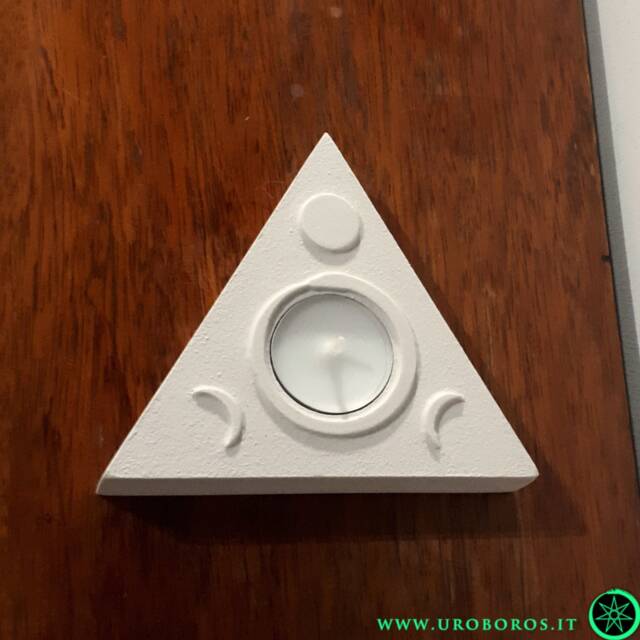 Triangular Tealight Holder With Triple Moon & Uroboros by Etsy ...