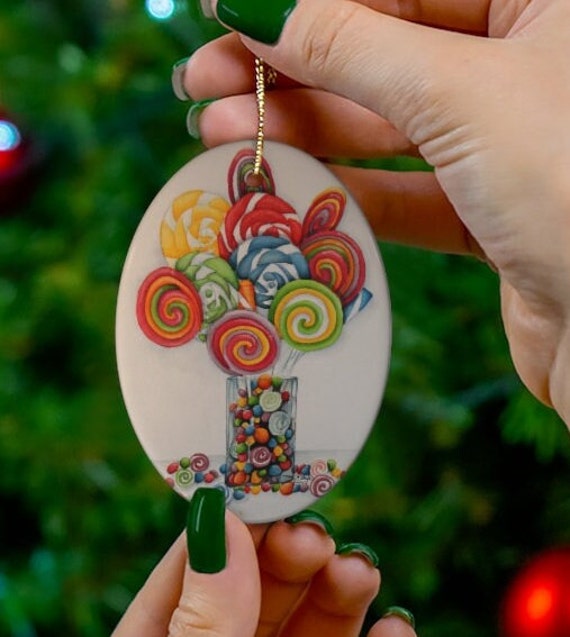 Candyland Car Charm/Ceramic Ornament/ Candy Ornament/ Candyland ...