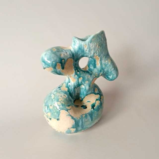 Abstract Female Form Vase Turquoise Ceramic Sculpture by Etsy ...