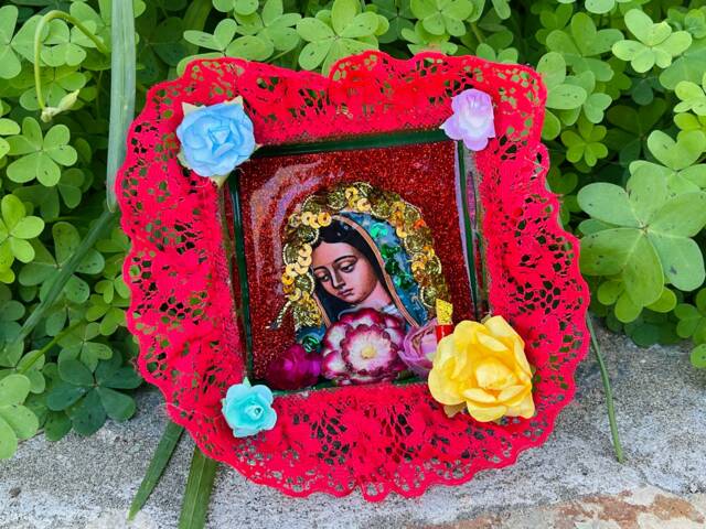 Virgen De Guadalupe Nicho Shadow Box Handmade Sacred Heart Amor Loved ...