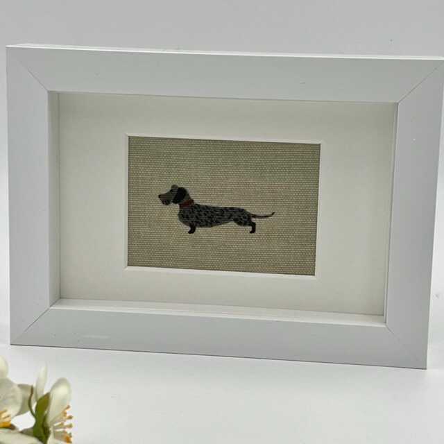 Brown Dachshund Dog Fabric Picture, Textile Wall Art, Sophie Allport ...