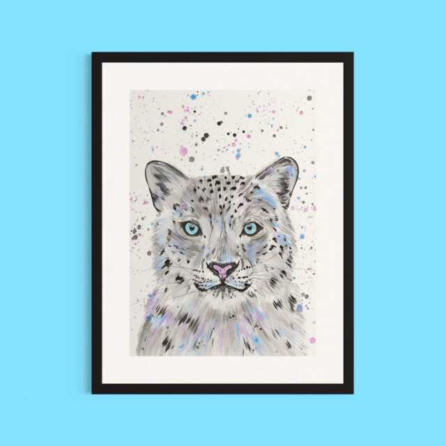 Snow Leopard Art Print Colorful Nursery, Playroom Decor by Etsy ...