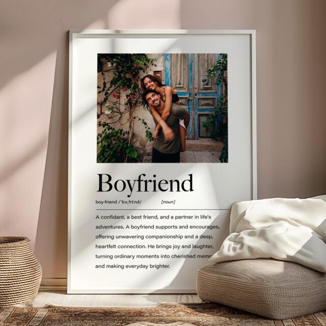 Personalised Boyfriend Definition Print, Christmas Gift, Present ...
