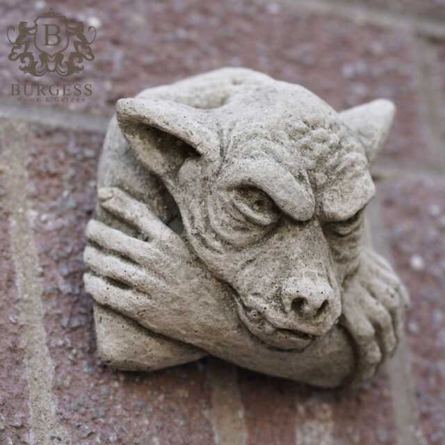 Hanging Gremlin Stone Statue - Gargoyle Sprite Outdoor Decoration ...