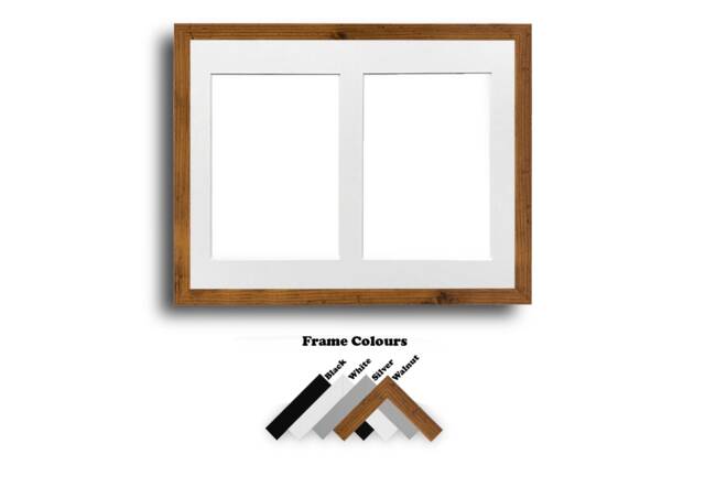 Walnut Mdf Multi Aperture Photo Frame Landscape Portrait Collage by ...