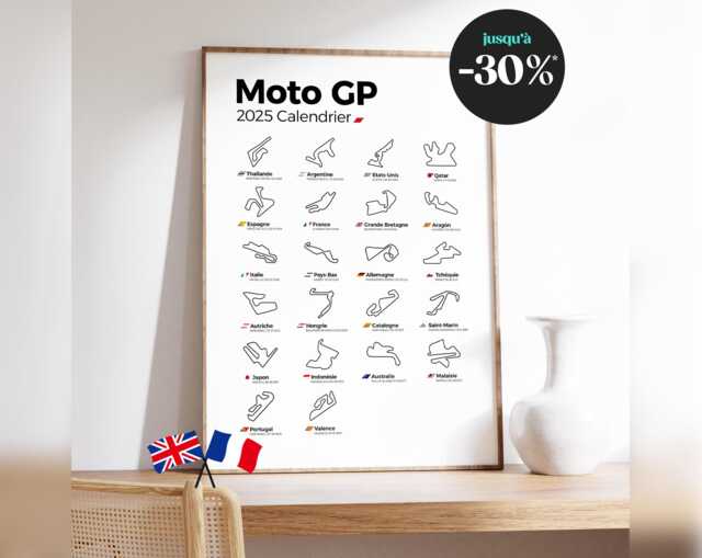 Moto Gp 2025 Calendar Poster/Race Dates, Essential Decoration For Moto ...