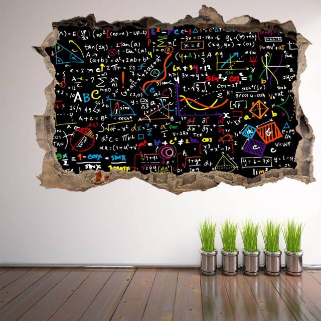 Mathematics Maths Formulas Wall Decal Sticker Mural Poster Print Art ...