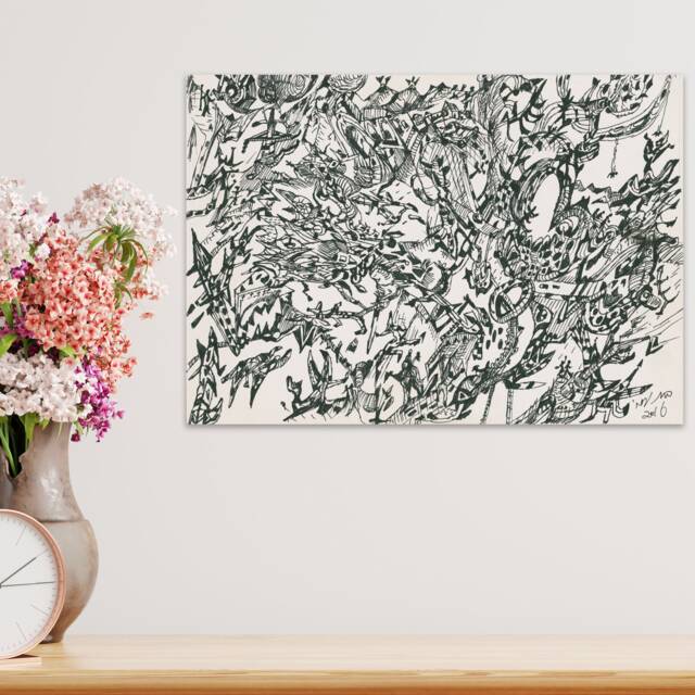 Texture Painting, Original Art, Black & White Wall Nature Decor, Art ...