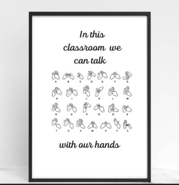 Bsl Alphabet Classroom Poster Talk With Our Hands by Etsy | ufurnish.com
