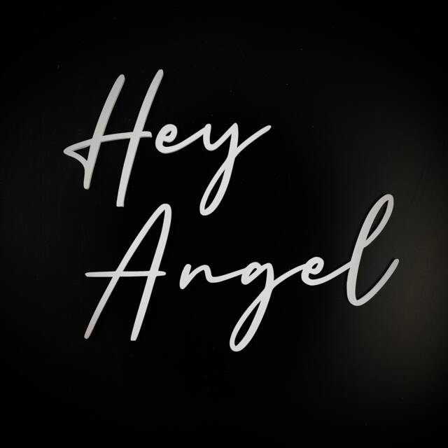 Hey Angel Wall Art, Sign, Hey Angel 3D Plastic Letters Wall Bedroom ...