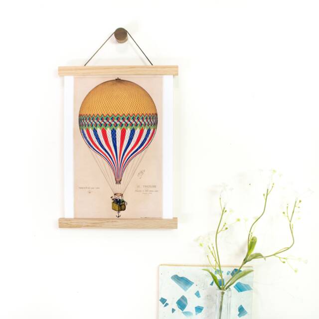 Oak Picture Hanger - Magnetic Wood Poster Hanger, Wooden Wall Hanging ...