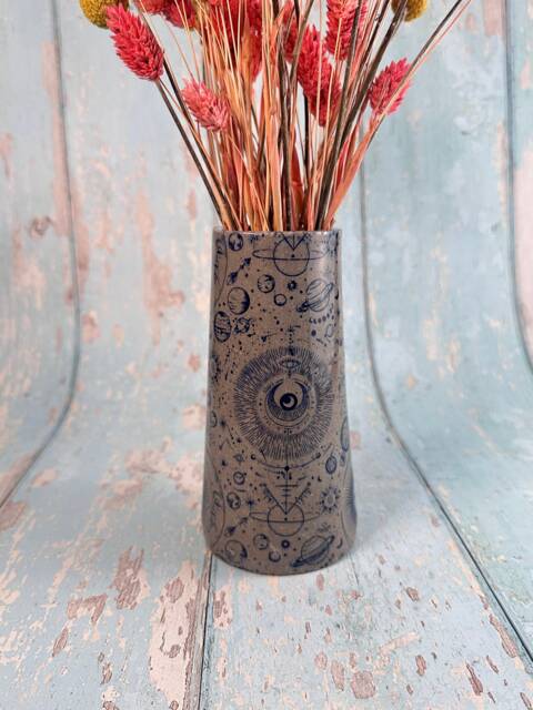 Grey Space Ceramic Vase, Handmade Modern Pottery by Etsy | ufurnish.com