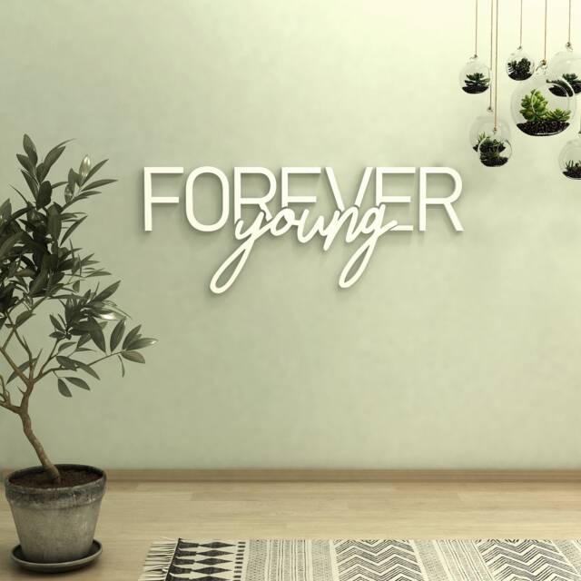 Forever Young Sign, Inspirational Quotes, Office Wall Art, Home D??cor ...