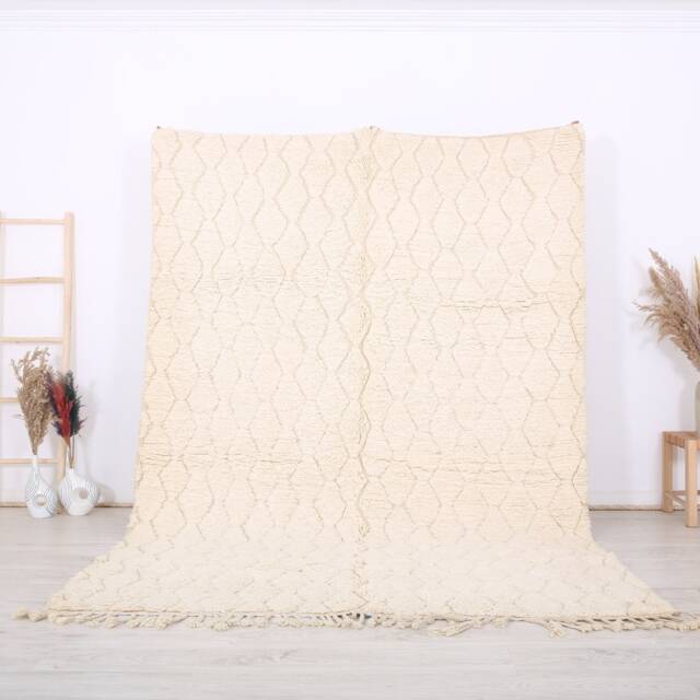 Moroccan Rug, 6x9 Ft Beni Ouarain Fabulous White Berber Rug by Etsy ...