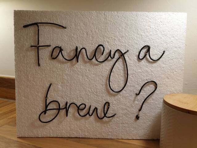 Fancy A Brew? Wire Wall Art Handmade Kitchen Sign by Etsy | ufurnish.com