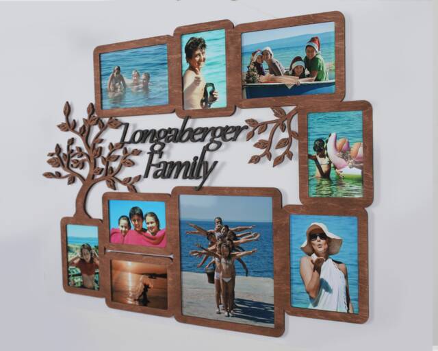 Personalized Family Tree, Family Tree Collage Frame, Wall Kit, Photo ...