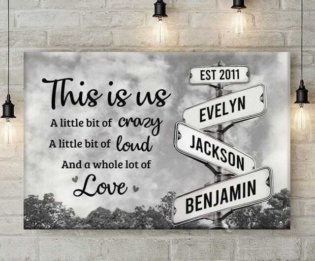 Custom Made Street Sign Posts With Your Names & Est. Dates This Is Us ...