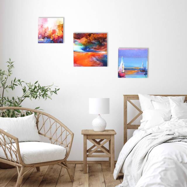 Color Dance, Wall Decor, Wooden Framed Fabric, Watercolor by Etsy ...