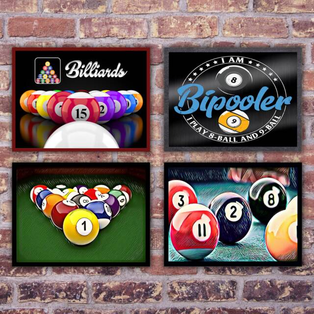 8 Ball Pool Metal Sign Billiards Wall Art, Man Cave Decor by Etsy ...