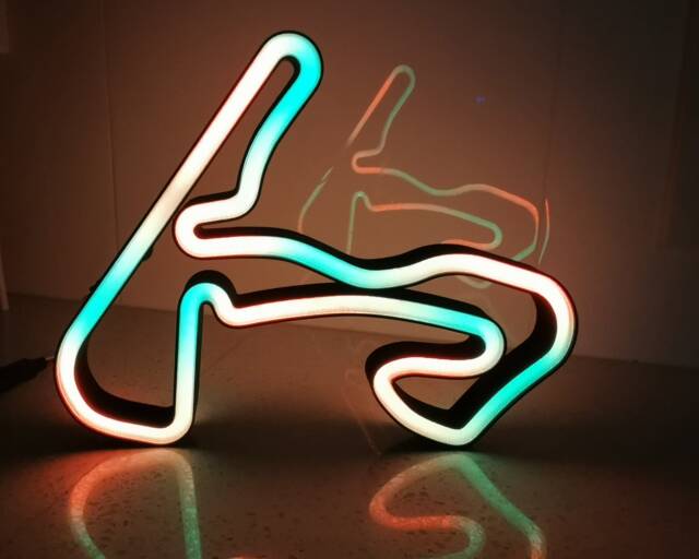 Netherlands Zandvoort Animated Led Rgb Neon Race Track Circuit Desk ...