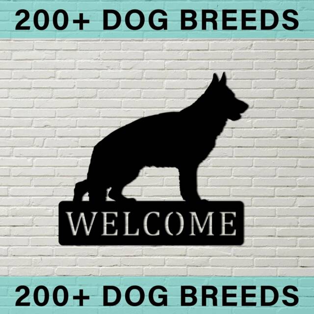 German Shepherd Sign, Dog House, Family Dog, Entrance Wall Decor ...