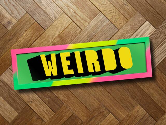 Weirdo Framed Landscape Print With Multi-Colour Custom Frame - Handmade Home Decor Gallery Wall ...