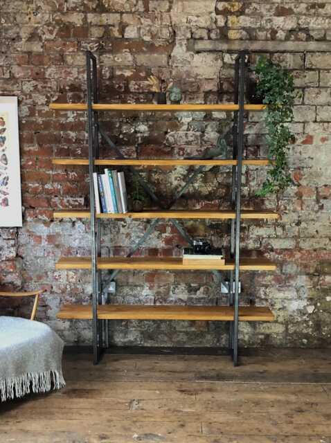 Industrial Style Shelving Unit - Bookcase Display Vinyl Storage [Custom ...