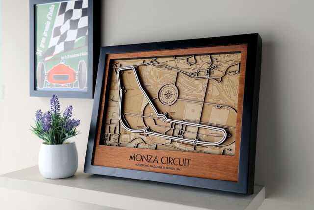 Monza 3D Wood Track Map Formula 1 F1 Wall Art Customizable by Etsy ...