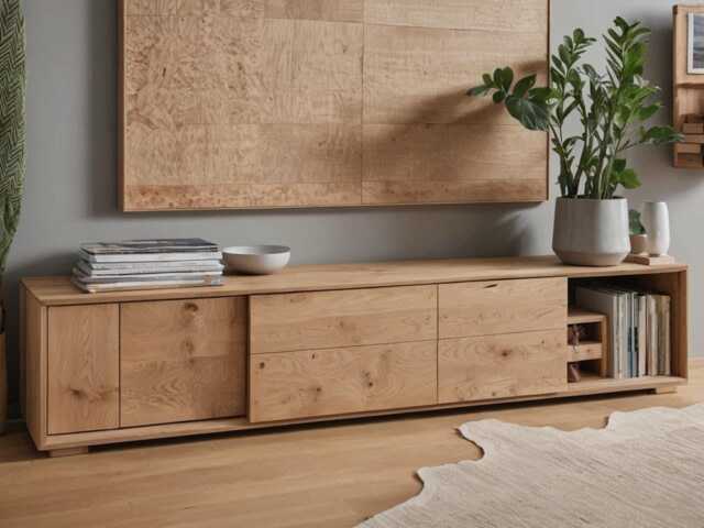 Oak Lowboard/Sideboard Walnut Console Table Tv Furniture Living Room ...