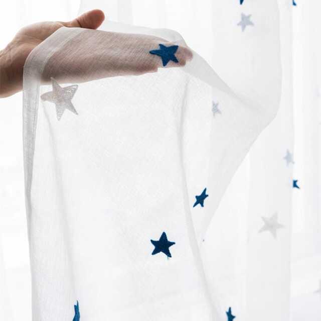 Custom Star Sheer Voile Curtain Made To Measure by Etsy | ufurnish.com