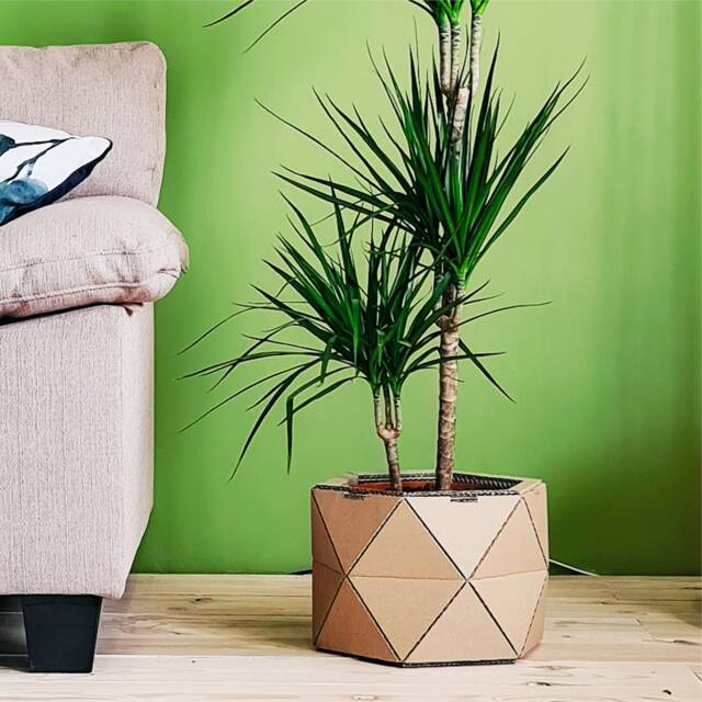 Large Indoor Planter - 100% Recycled Materials Geometric Style ...