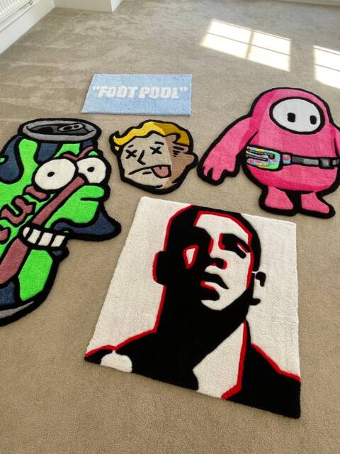 Custom Tufted Rugs - Personlised Logo Handmade Circle Rug Personalised ...