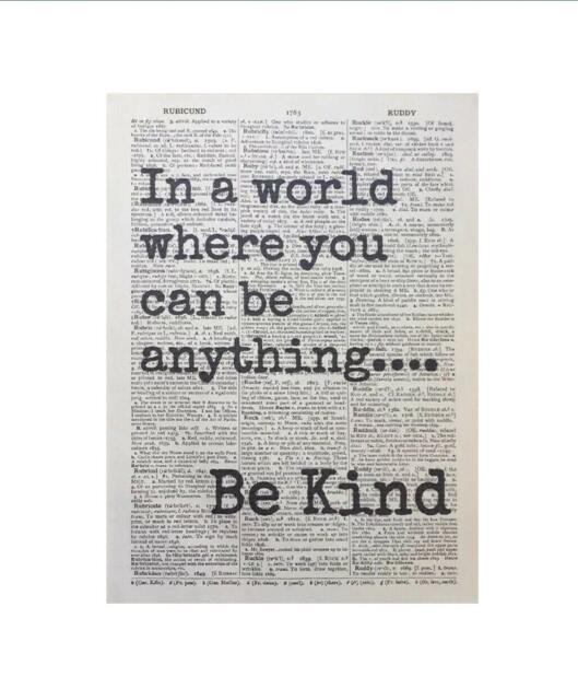 Be Kind Print - Kindness Quote in A World Where You Can Anything ...