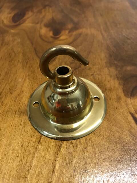 Polished Brass Ceiling Hook Rated To 20 Kg Chandelier Lighting Shades ...