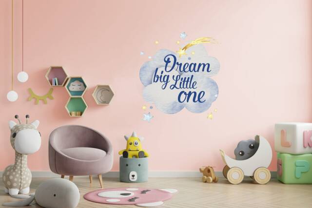 Baby Nursery Dream Wall Sticker - Animal Cloud Decor Decal For Boy Girl ...