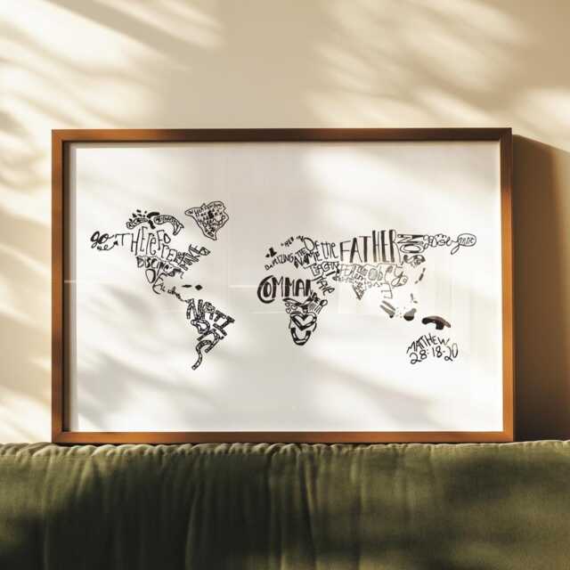 The Great Commission Wall Art Christian Missionary Gift Idea For Pastor ...