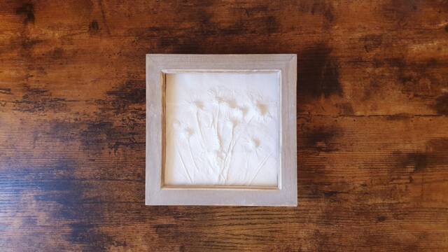 Botanical Bas Relief Plaster Cast Tiles Box Frame - Chrysanthemum by ...