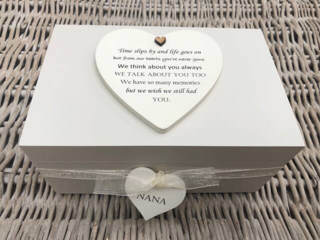 Personalised Shabby Chic Style Memory Box in Memory Of Nana Grandma ...