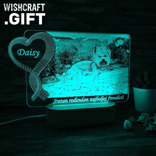 Custom Yorkie Led Lamp Personalized Dog Photo Gift by Etsy | ufurnish.com