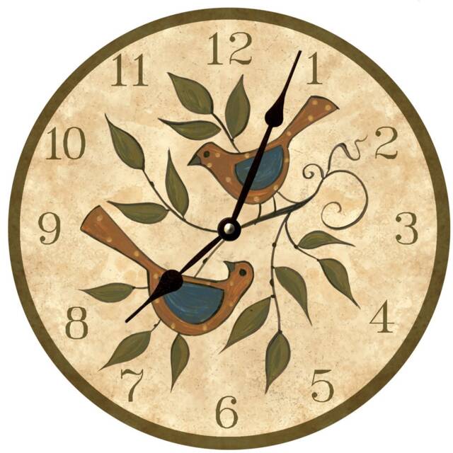 Folk Birds Clock - in A Tree Clock by Etsy | ufurnish.com