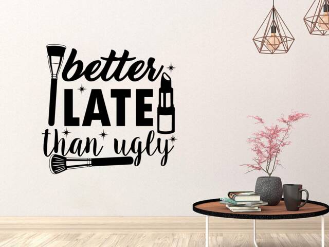 Makeup Beauty Salon Wall Decal -Makeup Quotes - Lover Vinyl Decals Glam ...