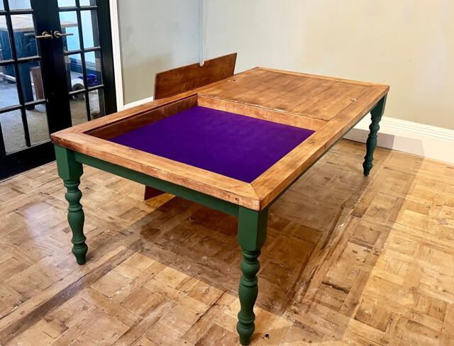 Gaming Dining Table - Handmade Reclaimed Wood With Storage Custom Sizes ...