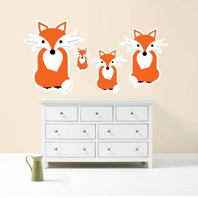 Fox Family Wall Sticker Kit Decals Decor Nursery Cute Foxes by Etsy ...