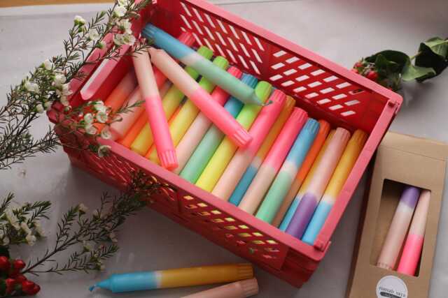Neon Party Mix Surprise Dip Dye Candles, Candle, Birthday, Gift, Taper ...