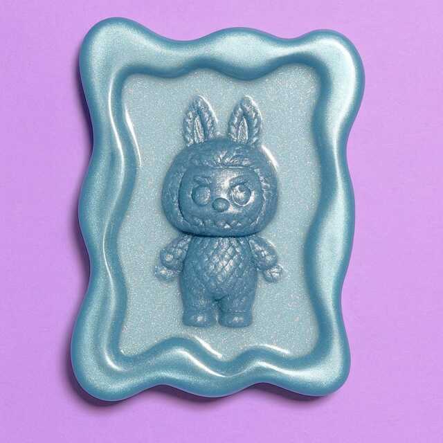 Labubu Doll 3D Resin Wall Art - Shimmer Monster Sculpture, Pop Kawaii ...