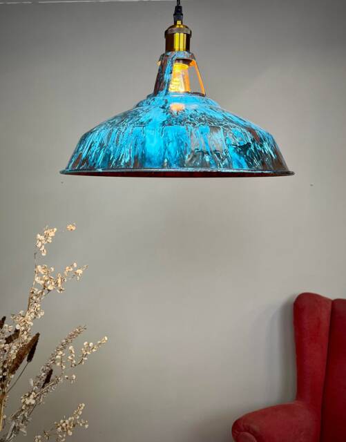 Industrial Lighting , Copper Lamp , Patina Light Fixture , Rustic ...
