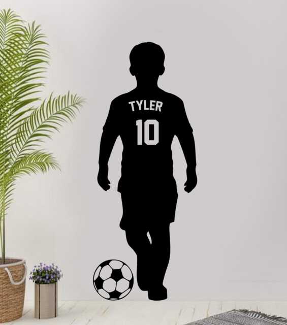 Personalized Football Player Vinyl Wall Decal Custom Name Home Decor by ...
