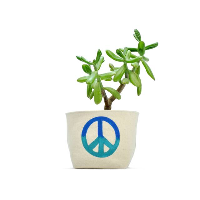 Peace Sign Blue & Turquoise Planter, 4 by Etsy | ufurnish.com