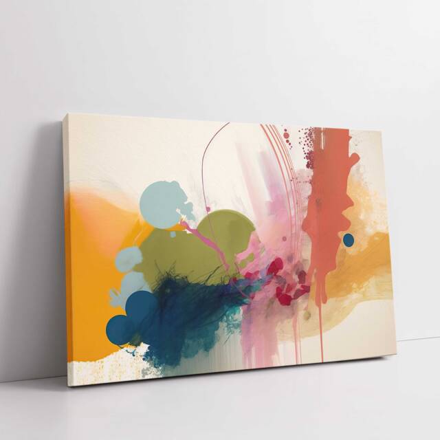 Colorful Abstract Canvas Print Contemporary Wall Art by Etsy | uFurnish.com